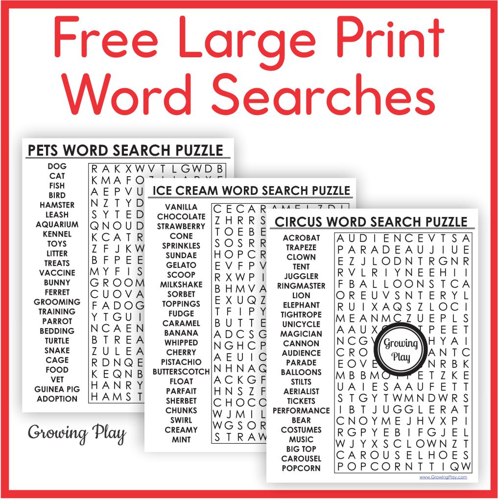 Printable Word Search Puzzles For Adults