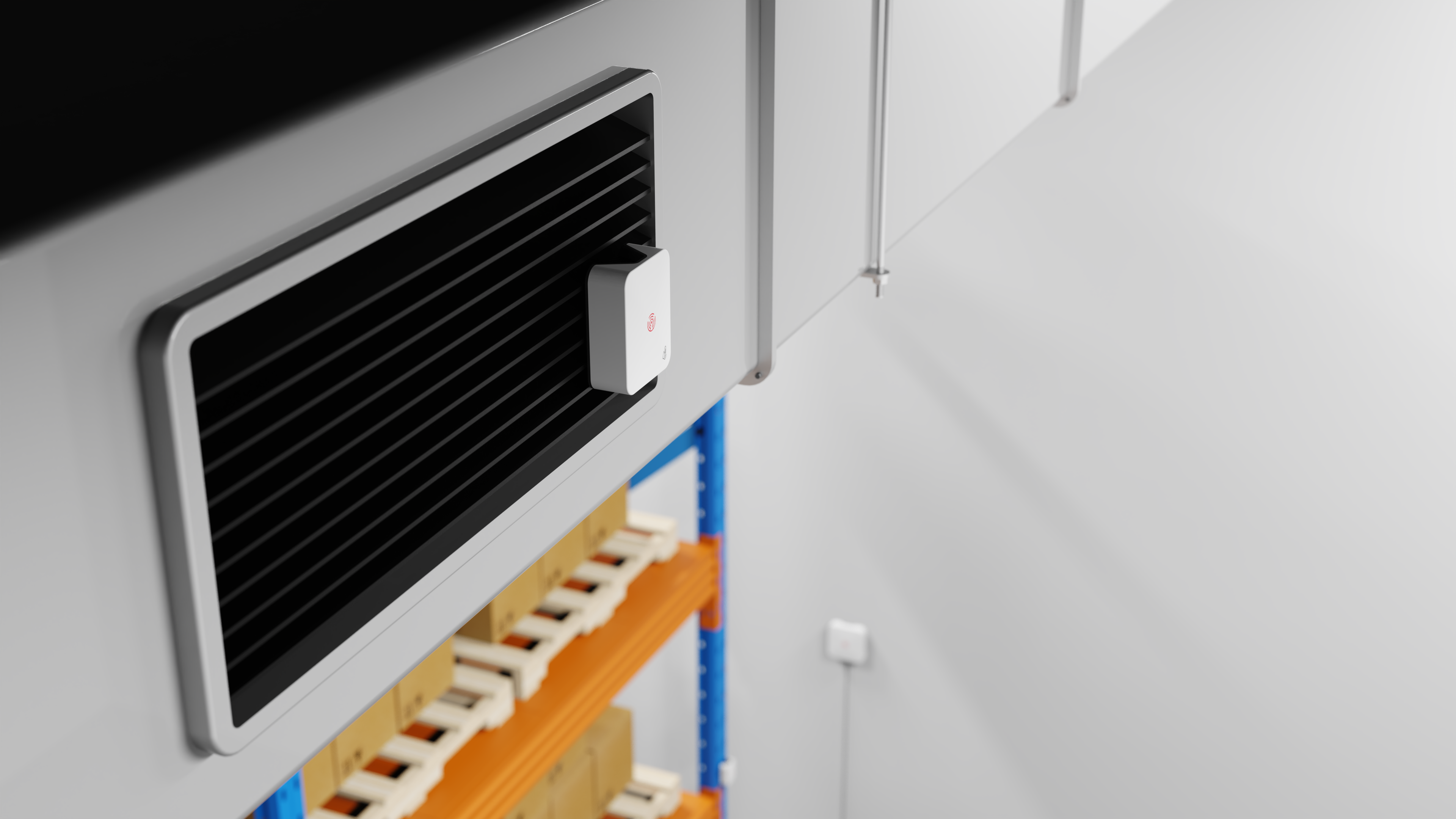 Room Alert MAX Temperature & Humidity Sensor mounted onto HVAC vent in ...