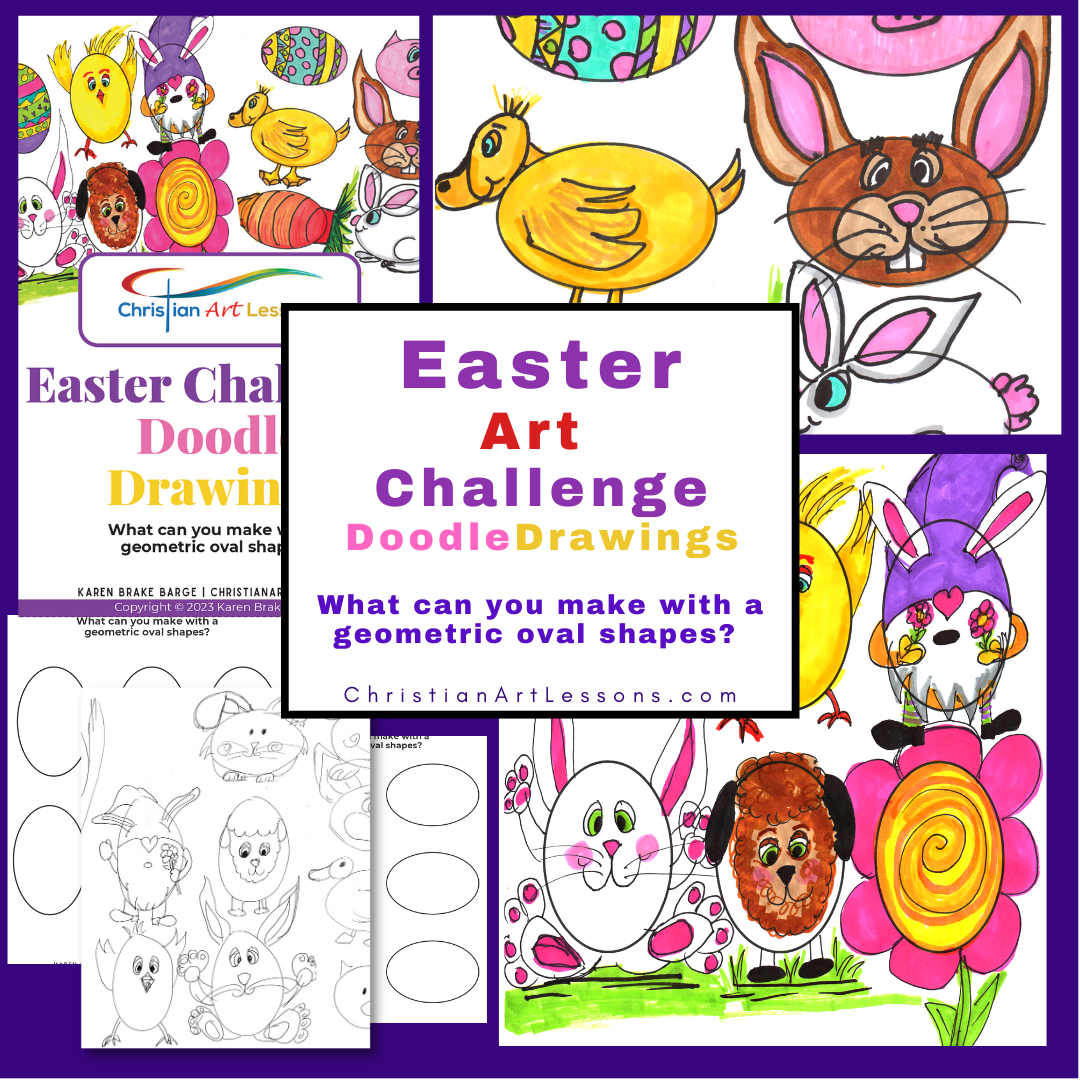 Easter Art Challenge Doodle Drawing - Christian Art Lessons